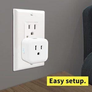 Minoston Z-Wave Outlet Mini Plug-in Socket, Z-Wave Hub Required, 800 Series Zwave Plug Built-in Repeater/Range Extender, Work with SmartThings, Wink, Alexa, Google Assistant, FCC Listed (MP21Z)