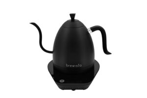 brewista artisan electric gooseneck kettle, water boiler with lcd panel, precise temperature control, fast boiling and keep warm settings for pour-over coffee & tea, café, 1 liter (all black)