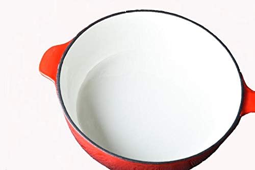 DIBOO Enameled Cast Iron Covered Sauce Pan-2.7 Quart