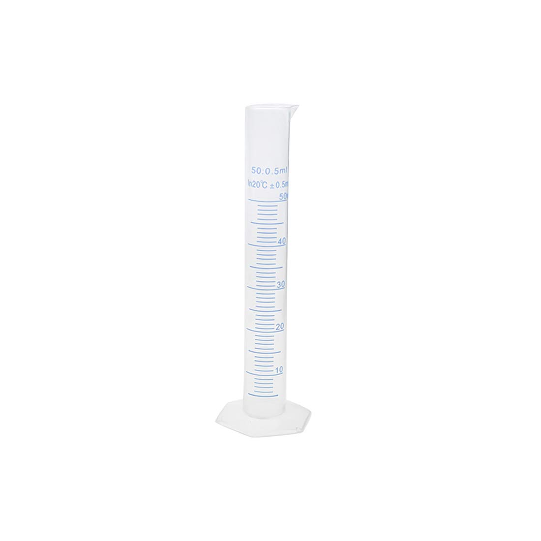 Geesatis 10 Pcs Plastic Measuring Cylinders 50 ml Lab Test Graduated Measuring Cylinder