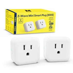 minoston z-wave outlet mini plug-in socket, z-wave hub required, 800 series zwave plug built-in repeater/range extender, work with smartthings, wink, alexa, google assistant, fcc listed (mp21z)