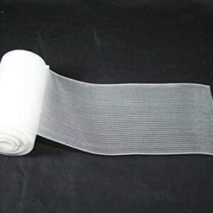 IF&D Fabrics and Drapes – 1 Yards - 4 Inch Wide - Clear/Translucent Sew-in Buckram/Heading Tape - Style #BT4400