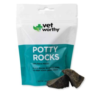 vet worthy potty rocks for dogs - paramagnetic igneous rocks - helps filter out impurities and eliminate urine lawn - keeps your grass green - natural minerals - safe for all pets - 200grams