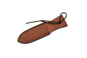 szco supplies 10" brown genuine leather dagger/knife sheath