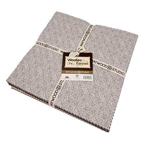 Bonnie Sullivan Woolies Flannel Neutrals Vol. 2 10" Squares 42 Pieces Layer Cake Maywood Studio