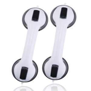 bqtybd suction grab bar,2 pack grab bars for bathroom,suction cup handle grab bar with dual locking,anti-slip grip safety grab bars for elderly,senior assist bath handle