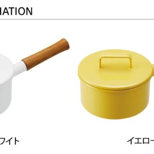 365methods YY-16S.Y Single-Handed Pot, Sauce Pan, Enamel, 6.7 inches (17 cm), Induction Compatible, Yellow