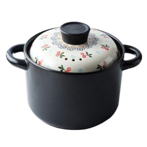 myyingbin ceramics casserole with lid handles, tagine cooking pot high temperature pots and pan, housewarming gift, e