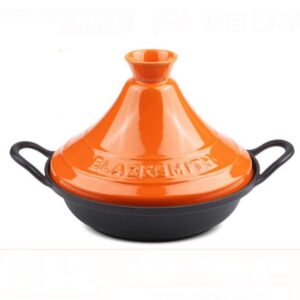 myyingbin moroccan tagine pot enameled cast iron casserole non stick stew pot with lid binaural slow cooker micro pressure cooker, b