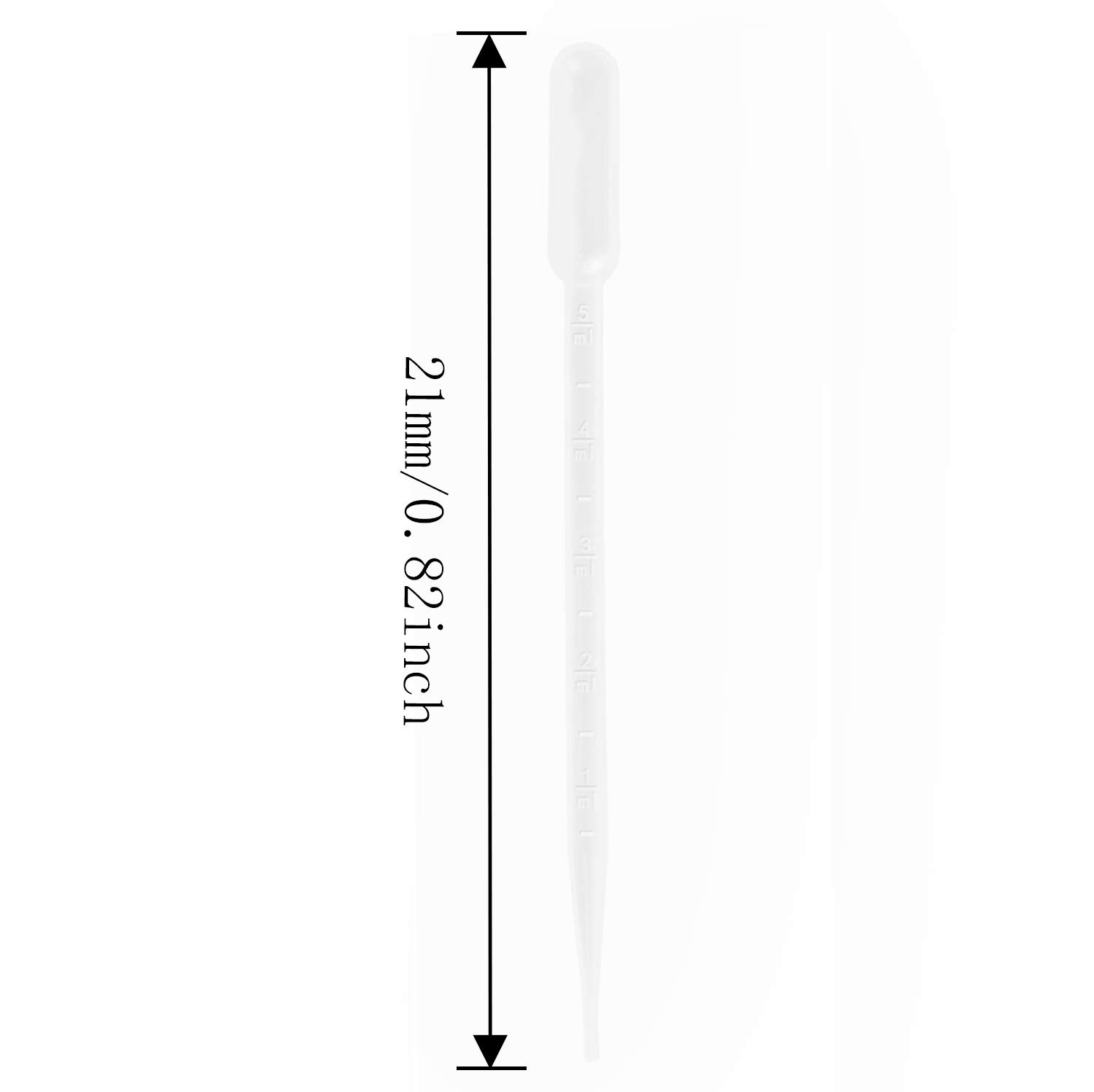 Batino 100 PCS 5ML Disposable Plastic Transfer Liquid Dropper Plastic Essential Oils Graduated Transfer Pipettes