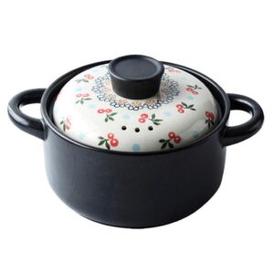 myyingbin ceramics casserole with lid handles, tagine cooking pot high temperature pots and pan, housewarming gift, f