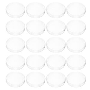 petri dishes agar plates, plastic petri dish with lid 70mm petri plates for lab experiment biology microbiology studies school teaching, 20pcs