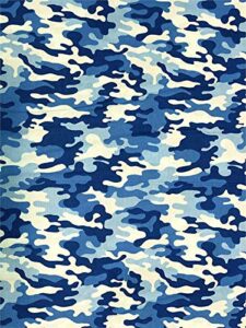 100% cotton quilt prints fabrics camouflage / 45" wide/sold by the yard (blue)