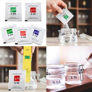 DuvinDD 18 Pack pH Calibration Solution Powder 6.86/4.00/9.18, pH Buffer Calibration Solution Packets for Precisely Calibrate pH Meter, pH Tester Calibration Powder Packets