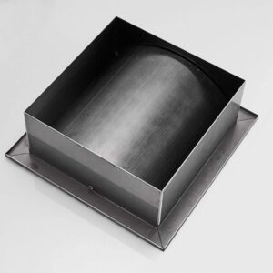 Square Trash and Waste Chute Lid Built-in Countertop- 304 Stainless Steel Balance Flap Cover, Brushed Surface Trash Grommet Swing Trash Can Lid