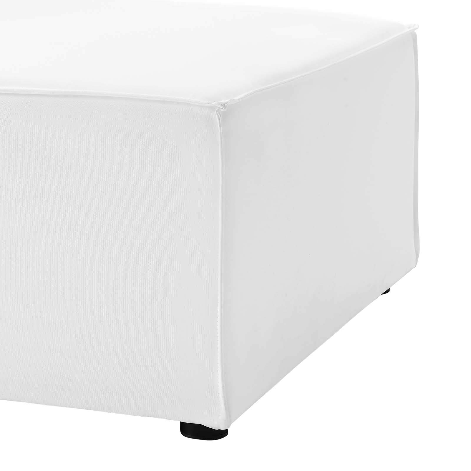 Modway EEI-4209-WHI Saybrook Patio Armless Chair in White 29.5 x 34.5 x 25.5