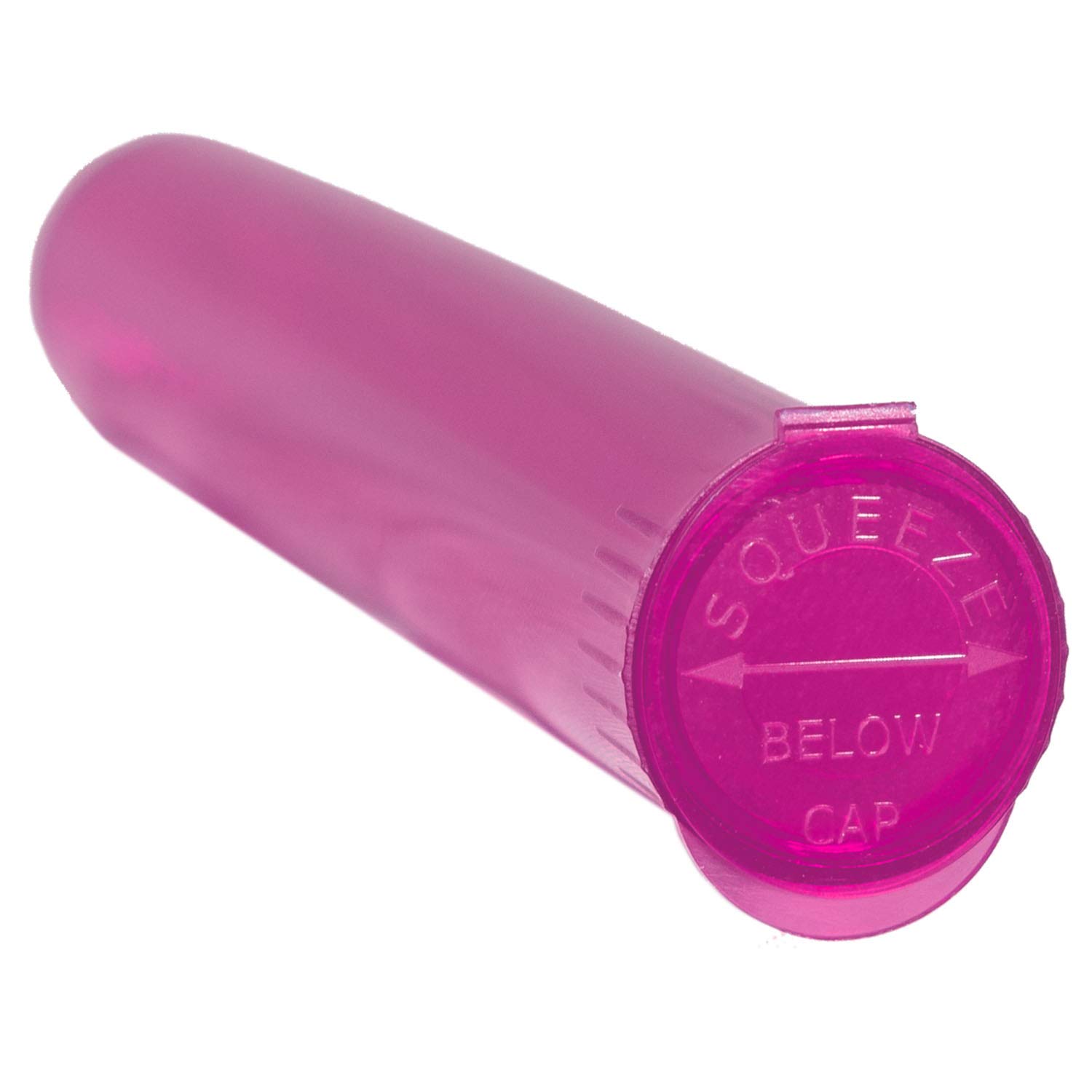 RVTUS Tubes - 109 MM, 50 Pack, Squeeze Top, Child Proof and Air-Tight Lid, Eco-Friendly BPA-Free Plastic Container (Pink)