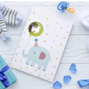 First Birthday Greeting Cards (2-PK One & Elephant)