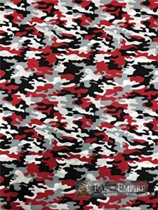 100% cotton quilt prints fabrics camouflage / 45" wide/sold by the yard (real red)