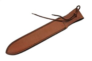 szco supplies 16" brown genuine leather dagger/knife sheath