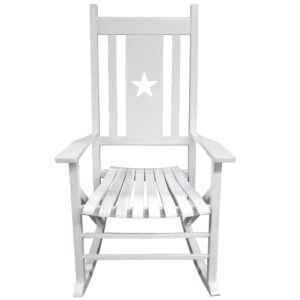 Leigh Country Heartland Star Cut Out, White Rocking Chair