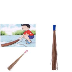 SN SKENNOVA - 1 Piece of Multi-Surfaces Sturdy Outdoor Authentic Coconut leaf Broom Asian Heavy Duty Broom Thai Natural Coconut leaf Broom Handmade