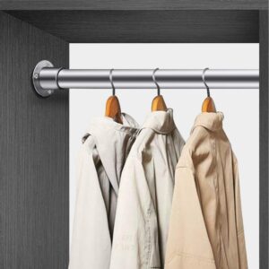 Augiimor 4PCS Closet Rod Support Bracket 3/4" Diameter Stainless Steel Closet Rod Flange Holder End Support Bracket for Closet Wardrobe Shower Curtain Rod