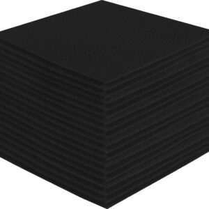 FabricLA Acrylic Felt Sheets for Crafts - Soft Precut 4" X 4" Inches (10cm X 10cm) Felt Squares - Use Felt Fabric Craft Sheets for DIY, Hobby, Costume, and Decoration - Black, 42 Pieces