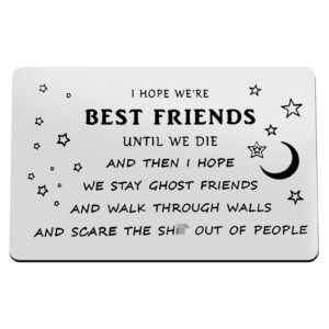 engraved metal wallet insert card best friends gift friendship jewelry funny friendship gift birthday christmas graduation gift for friend teens men women sister gift friends friendship card gift