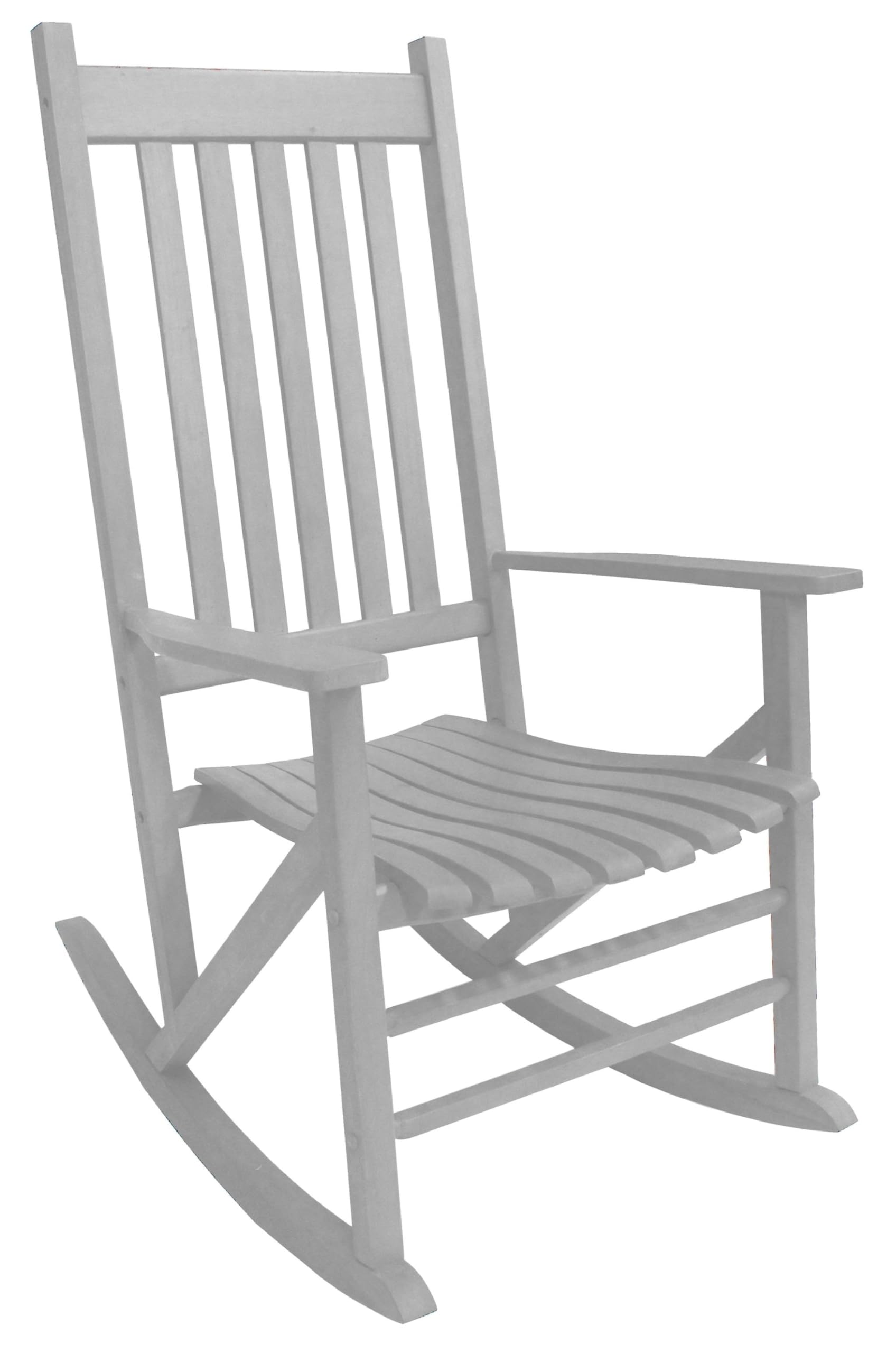 Leigh Country Heartland White 5 Slat Classic Rocker Rocking Chair