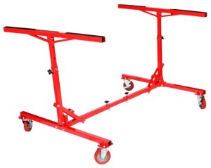 jegs 81243 truck bed dolly 600 lb. capacity 51 in. x 44 in. x 12 in. folded dime