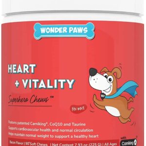 WONDER PAWS Probiotic Superhero Chews Plus Heart + Vitality Chews - for Dog’s Gut Health, Digestion, Immune Support, Heart Health & Circulation - Probiotic 90 Chews - Heart + Vitality 90 Chews