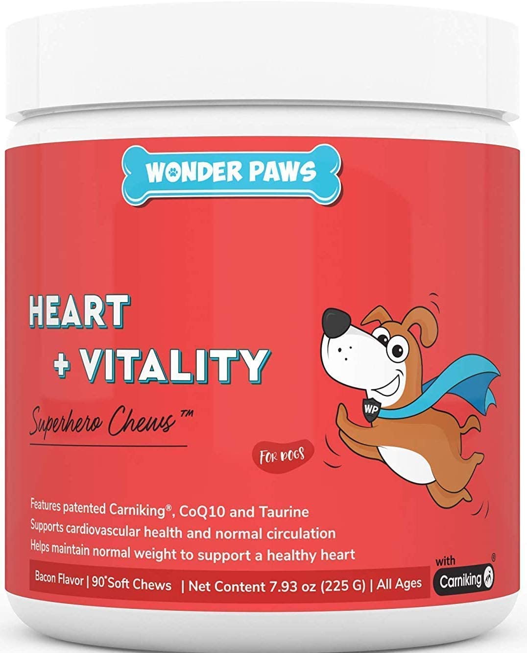 WONDER PAWS Probiotic Superhero Chews Plus Heart + Vitality Chews - for Dog’s Gut Health, Digestion, Immune Support, Heart Health & Circulation - Probiotic 90 Chews - Heart + Vitality 90 Chews