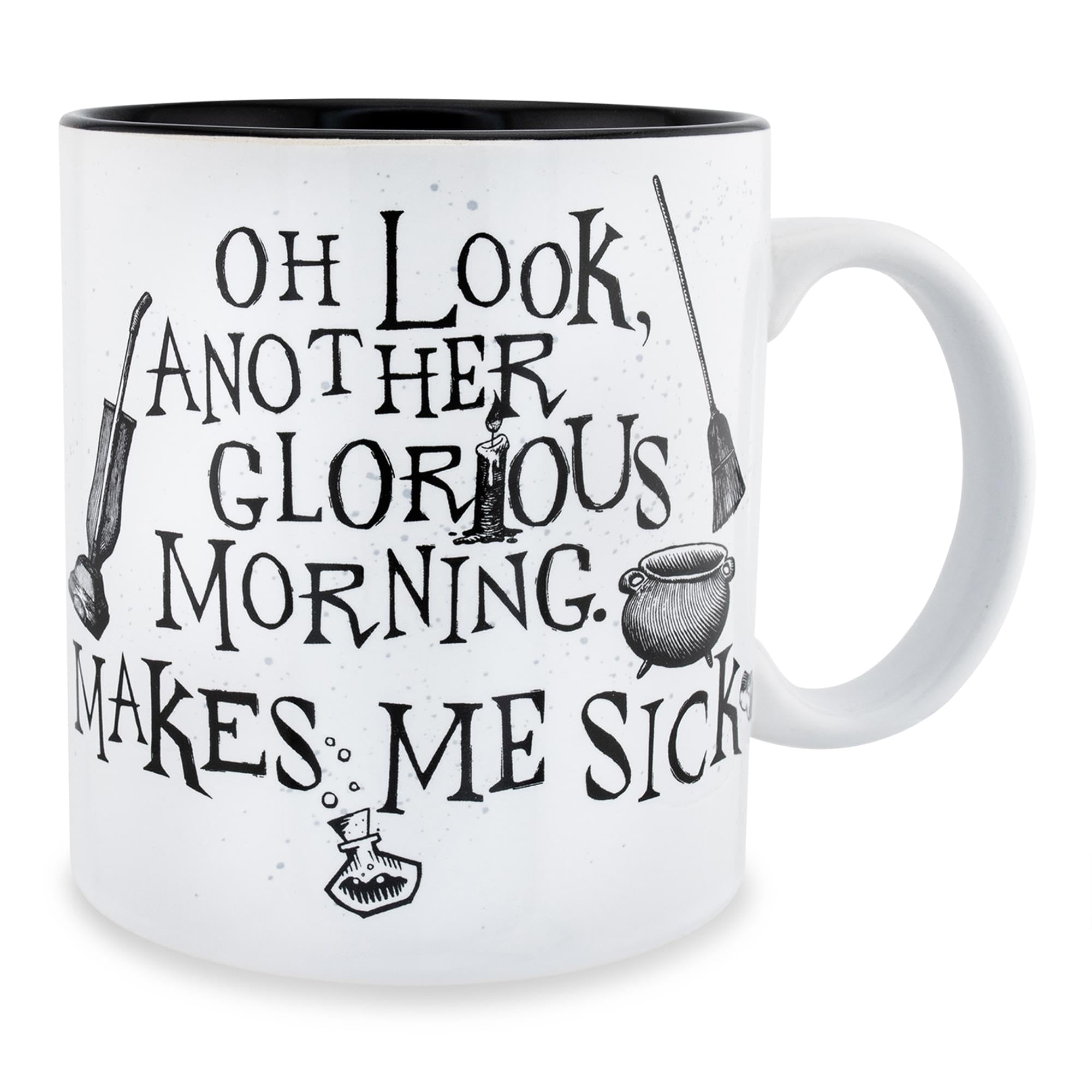 Disney Hocus Pocus "Makes Me Sick" Ceramic Mug | Large Coffee Cup For Tea, Espresso, Hot Chocolate | Holds 20 Ounces