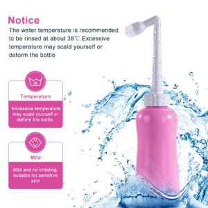 Portable Bidet Travel Large Capacity 450ml(15oz) Personal Bidet Toilet Handheld Bidet Pink