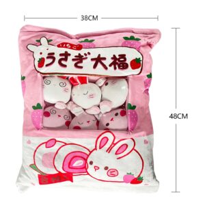 LUNK 1 Bag Plush Mini Dolls Pudding Plush Toys Simulation Innovative Snacks Doll Soft Sofa Pillow for Home Decoration(Bunny)