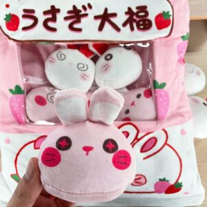 LUNK 1 Bag Plush Mini Dolls Pudding Plush Toys Simulation Innovative Snacks Doll Soft Sofa Pillow for Home Decoration(Bunny)