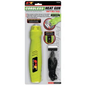 Performance Tool W2082 Compact Rechargeable Cordless Heat Gun, 600 Degree Max Output, Vinyl Wrap, Shrink Tubing, Wire Connectors, Crafts, Phone Repair