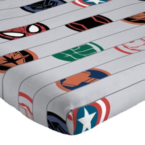 Jay Franco Marvel Avengers Emblems Twin Sheet Set - 3 Piece Set Super Soft and Cozy Kid’s Bedding- Fade Resistant Microfiber Sheets (Official Marvel Product)