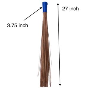 SN SKENNOVA - 1 Piece of Multi-Surfaces Sturdy Outdoor Authentic Coconut leaf Broom Asian Heavy Duty Broom Thai Natural Coconut leaf Broom Handmade