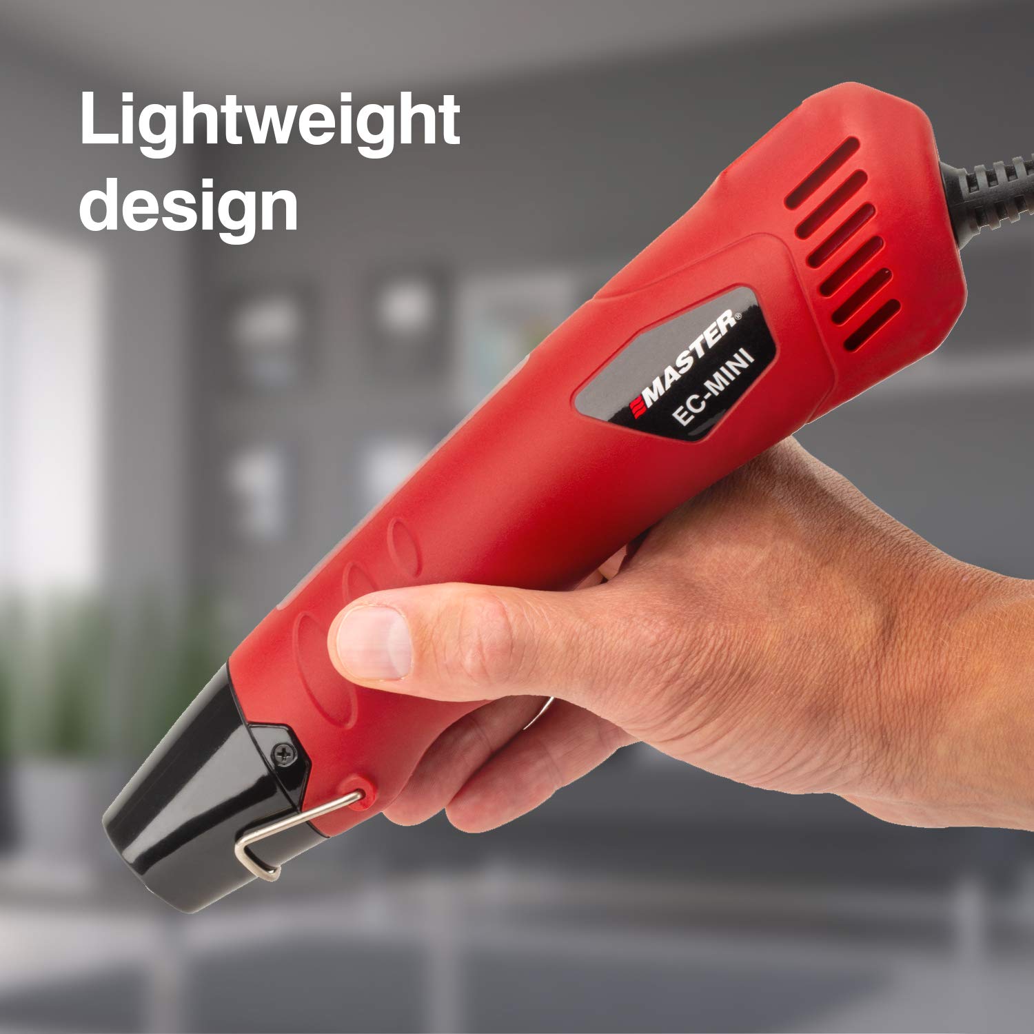 Master Appliance EC-MINI Heat Gun for Crafts, Shrink Wrap, Heat Shrink Tubing, Wire Connectors, Electrical Connectors, Epoxy Resin, Candle Making Heatgun, Embossing Hot Air Gun w/Heat Shrink Reflector