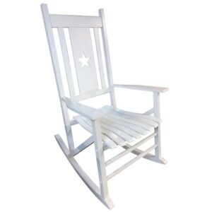 leigh country heartland star cut out, white rocking chair