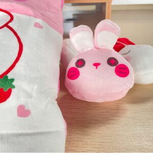 LUNK 1 Bag Plush Mini Dolls Pudding Plush Toys Simulation Innovative Snacks Doll Soft Sofa Pillow for Home Decoration(Bunny)