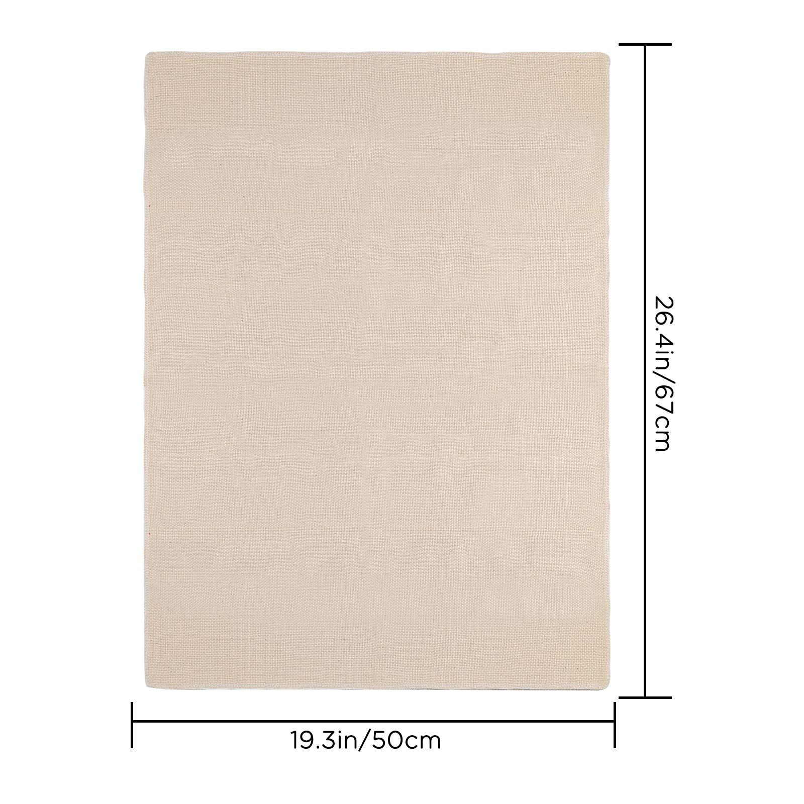 LUTER 26.4x19.3 Inch Needlework Fabric, Linen Needlework Fabric Monk Cloth for Punch Needle Rug-Punch Needles & Pinch Needle