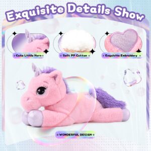 Lanmore 24" Big Unicorn Stuffed Animal, Giant Animal Plush Pillow Unicorn Body Hugging Pillow for Girls, Gift for Christmas Birthday Valentine's Day