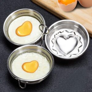 Stainless Steel Egg Poacher, 3-Cup Poached Egg Maker Cups, Nonstick Egg Steamer with Rack for Microwave Oven Stovetop Steamer