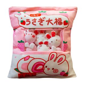 lunk 1 bag plush mini dolls pudding plush toys simulation innovative snacks doll soft sofa pillow for home decoration(bunny)