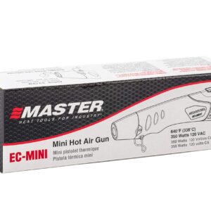 Master Appliance EC-MINI Heat Gun for Crafts, Shrink Wrap, Heat Shrink Tubing, Wire Connectors, Electrical Connectors, Epoxy Resin, Candle Making Heatgun, Embossing Hot Air Gun w/Heat Shrink Reflector