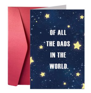 bemoor birthday card for father, fathers day card, happy birthday card for dad from son daughter, of all the dads in the world, you're the greatest