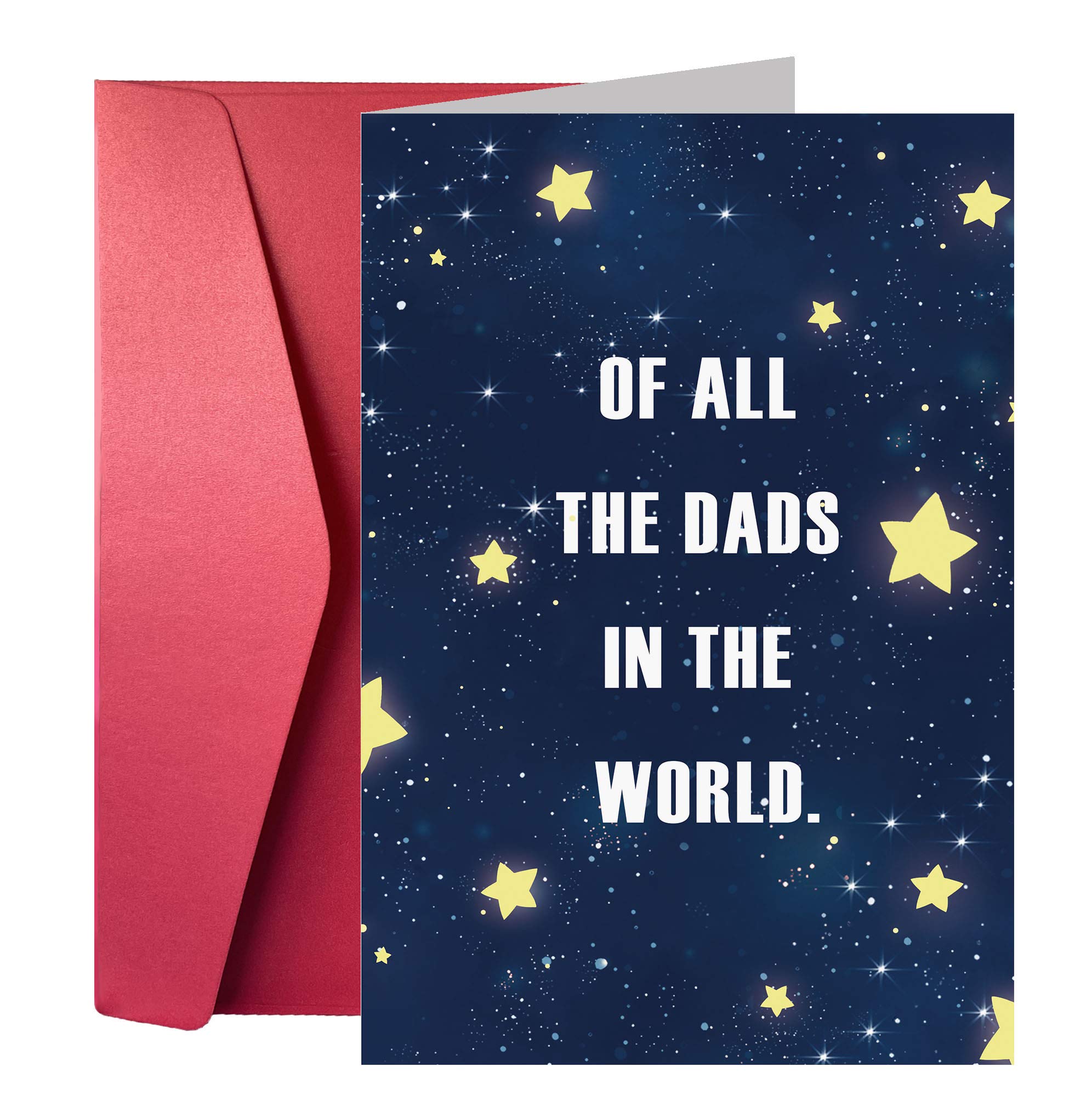 Bemoor Birthday Card for Father, Fathers Day Card, Happy Birthday Card for Dad from Son Daughter, Of All the Dads In The World, You're The Greatest